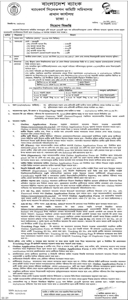 Bangladesh Bank Job Circular 2021- Latest Job Circular